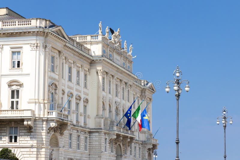 Historic Centre in Terst, Italy Stock Photo - Image of europe, landmark ...