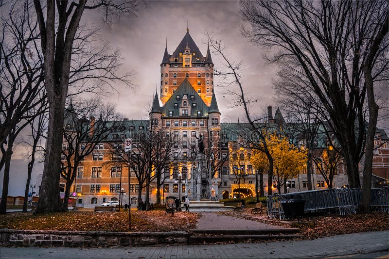 Historic Chateau Frontenac in Quebec City Editorial Photo - Image of ...
