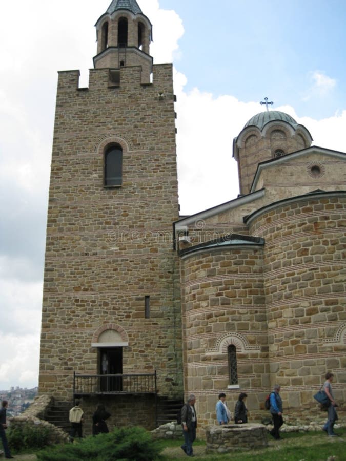 Historic Church with Bell Tower Stock Image - Image of walking, tall ...