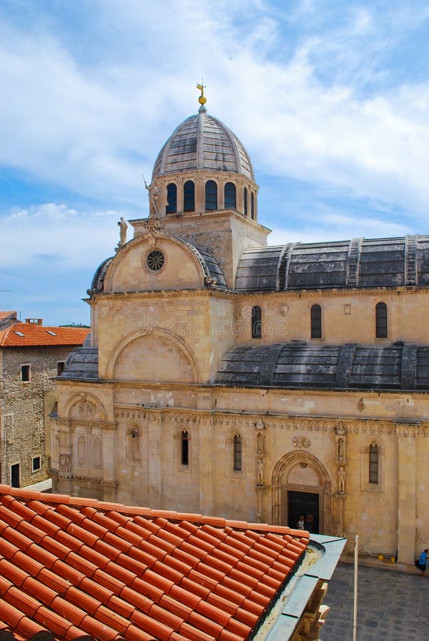 Historic Church in Croatia, Balkans Stock Image - Image of coastline ...
