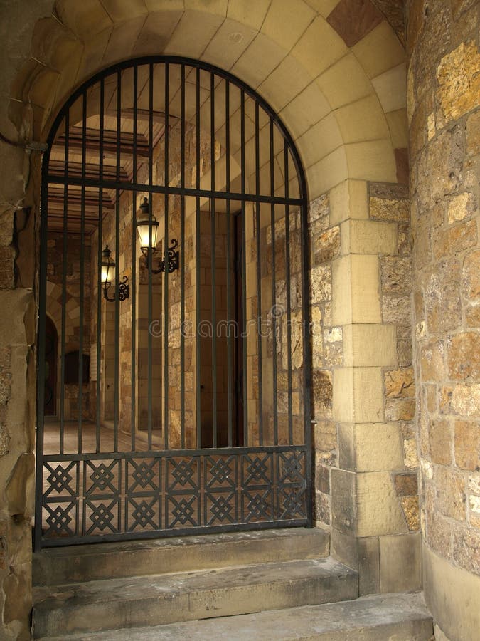 Historic Church Wrought Iron Gate Detail Stock Image - Image of texture ...