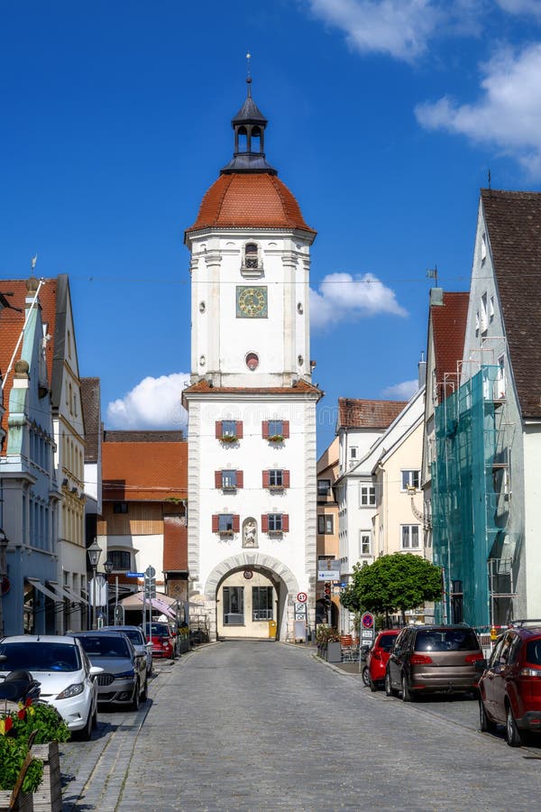 Historic City Gate Tower of Abensberg Stock Image - Image of tourism ...
