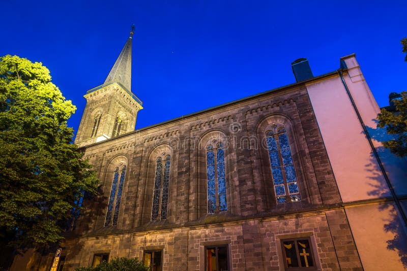 Historic City Gruenberg Hessen Germany in the Evening Stock Photo ...
