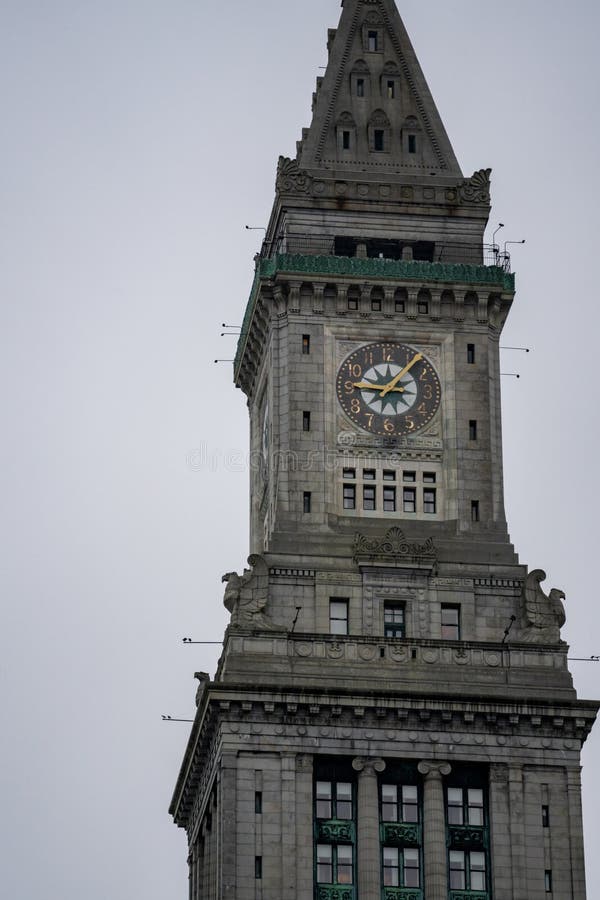 Historic Clock Tower Boston MA Stock Image - Image of gothic, tower ...