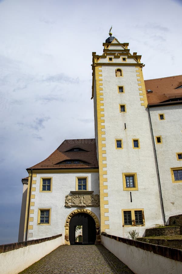 The Historic Colditz Castle Overlooking the Town of Colditz Editorial ...
