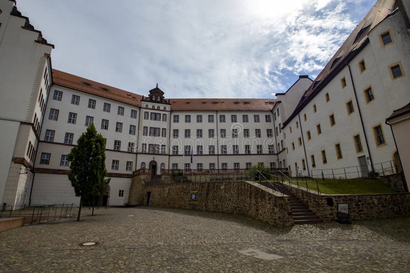 The Historic Colditz Castle Overlooking the Town of Colditz Editorial ...