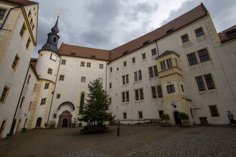 The Historic Colditz Castle Overlooking the Town of Colditz Editorial ...