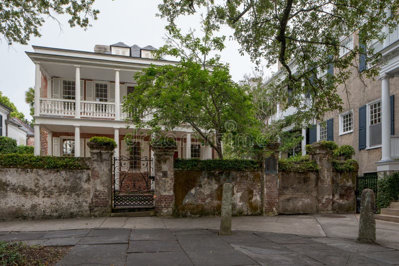 Historic Colonial Style Architecture Charleston SC Stock Image - Image ...