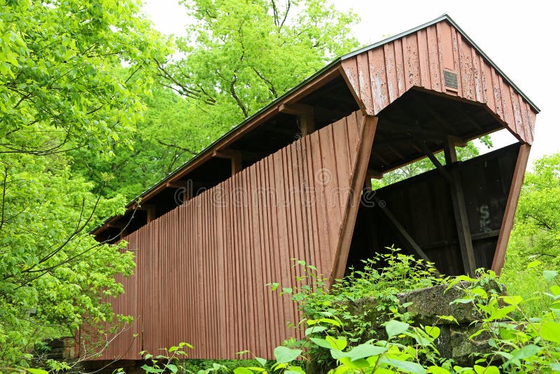 Fletcher Covered Bridge , 1891 Stock Photo - Image of 1891, green ...
