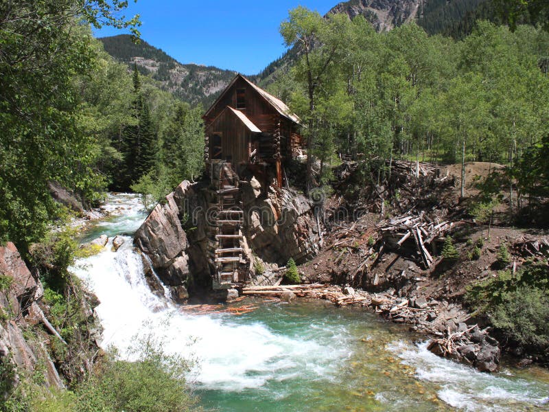 Historic Crystal Mill stock photo. Image of river, marble - 15519990