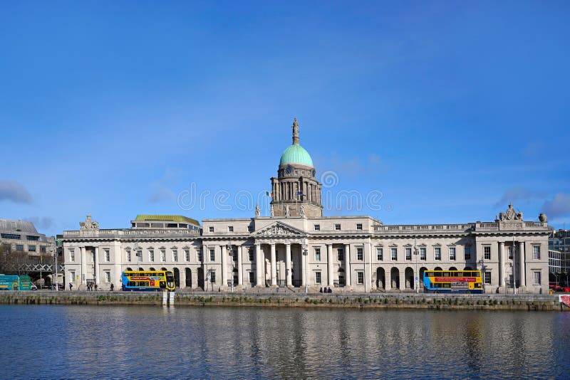 Customs House Building in Dublin Editorial Image - Image of column ...