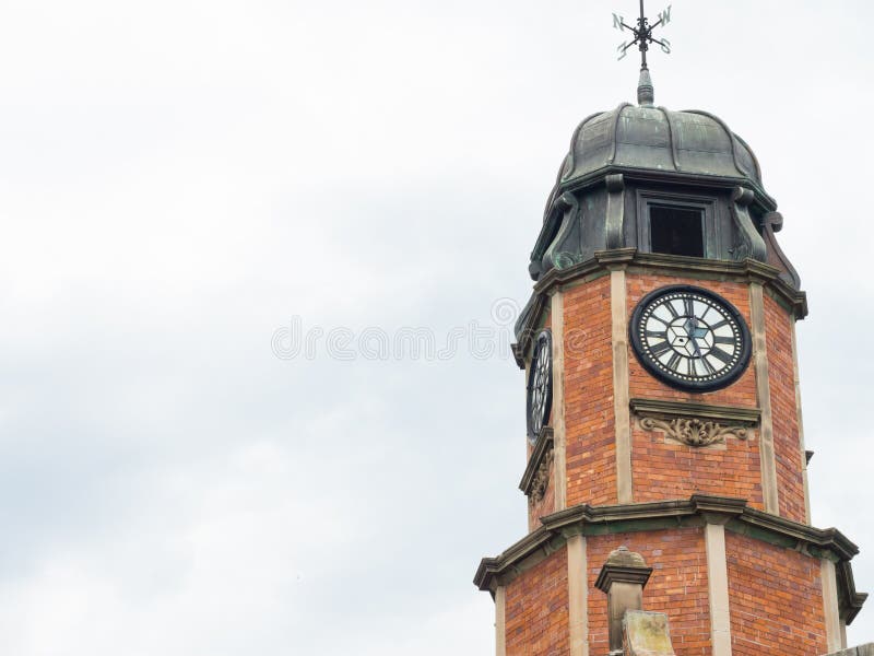 Historic Design Clock Tower in the Top of a Heritage Building in Cloudy ...