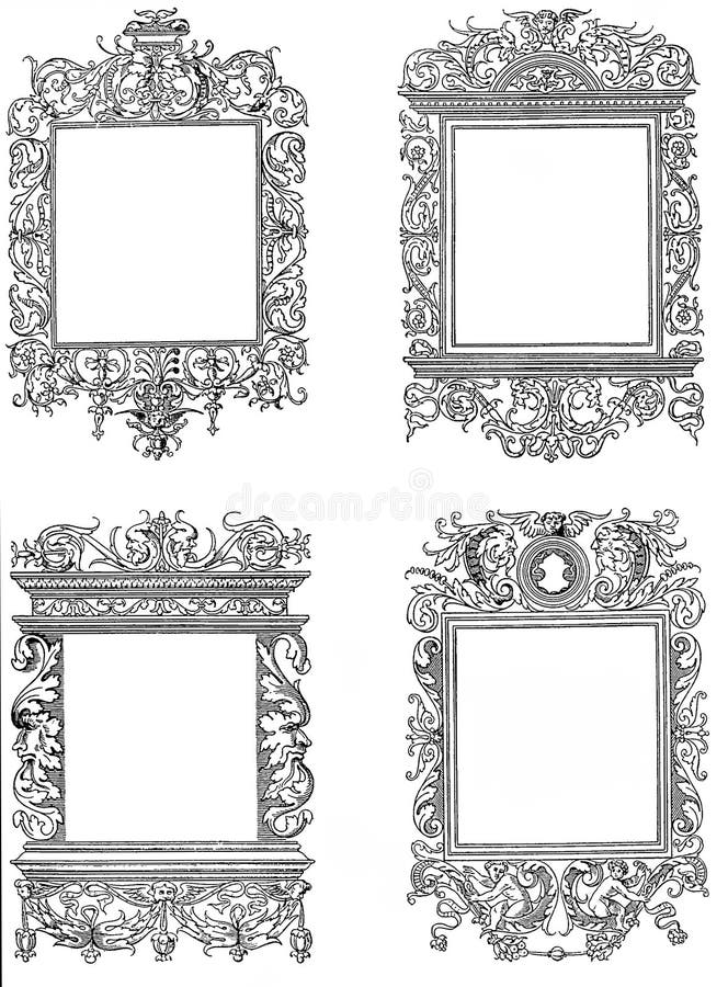 Victorian style frames stock illustration. Illustration of victorian ...