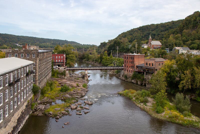 Historic District in Little Falls, NY Stock Photo - Image of district ...