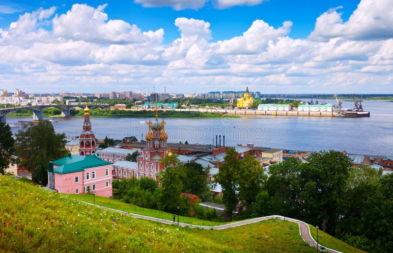 Boat Evening Cruise on the Volga River Nizhny Novgorod Russia Stock ...