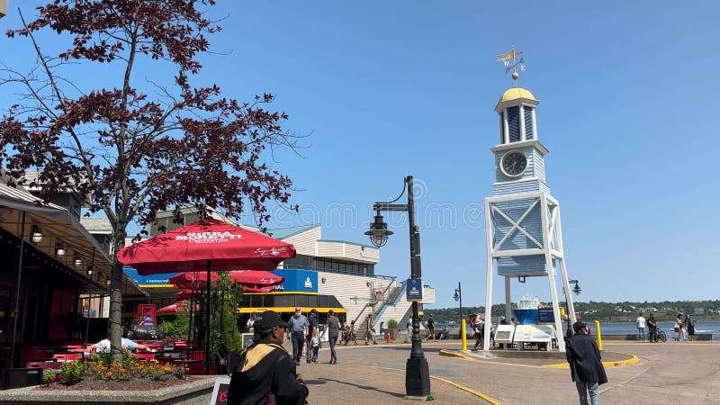 Dockyard Clock at the Halifax Ferry Terminal Waterfront. Halifax, Nova ...