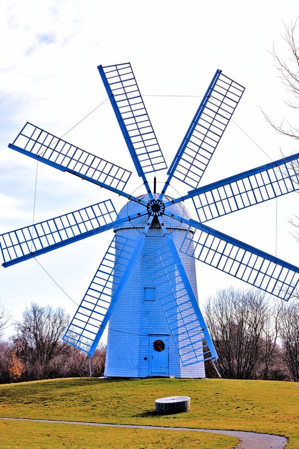Historic Dutch Windmill Front Stock Photo - Image of energy, nostalgia ...