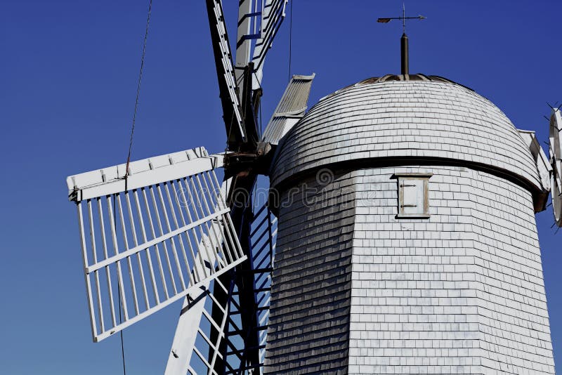 Historic Dutch Windmill Right Side Stock Photo - Image of summer, grind ...