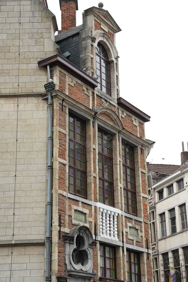 Historic European Architectural Facade Stock Image - Image of masonry ...