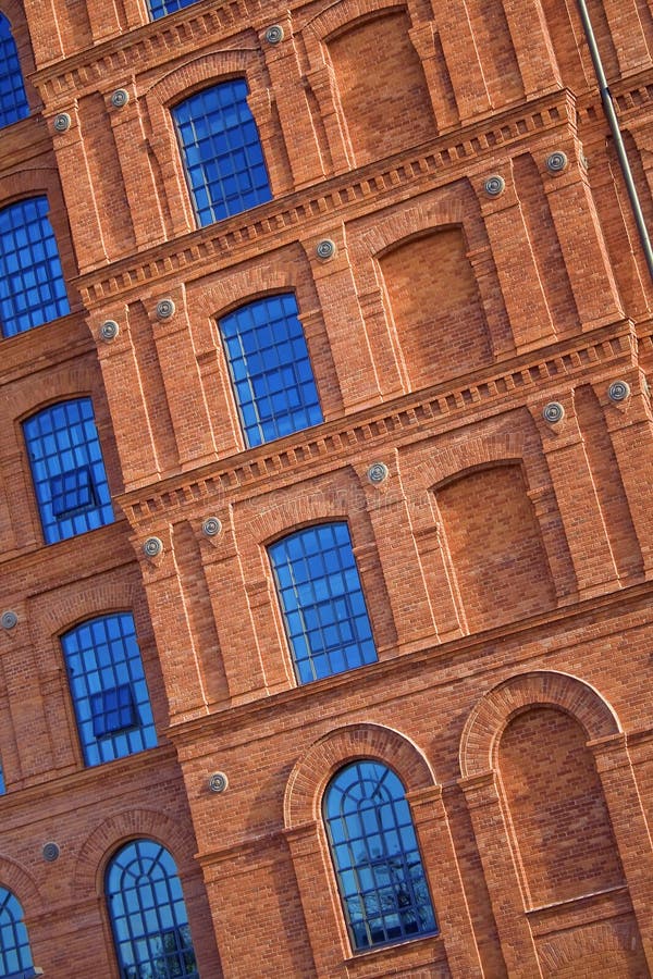 Historic Factory Building Style. Stock Image - Image of loft, flats ...