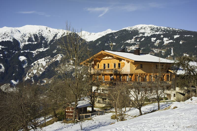 A Historic Farmhouse in Austria Stock Image - Image of wintertime ...