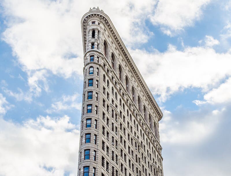 Famous and Historic Flatiron Building, Triangular 22 Story Steel Framed ...