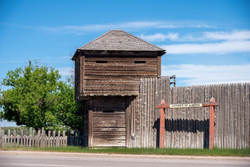 Historic Fort MacLeod, Alberta Stock Image - Image of alberta, empress ...