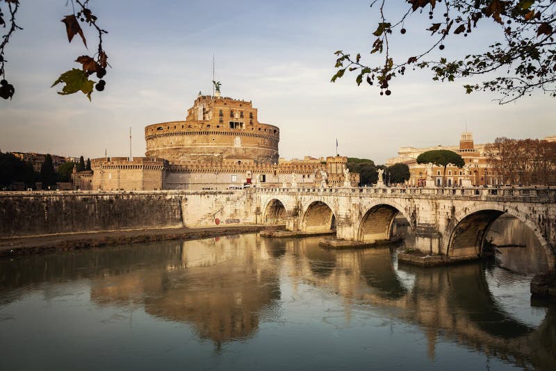 Historic Fort of San Angelo in Rome Stock Image - Image of building ...
