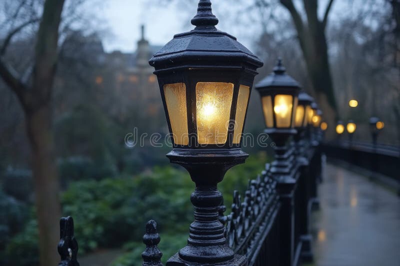 A Historic Gas Lamp in London, Elegant and Nostalgic, Urban Setting ...