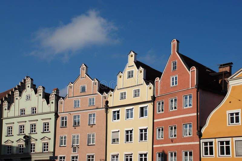Colorful Houses in Dusseldorf Stock Photo - Image of homes, colours ...