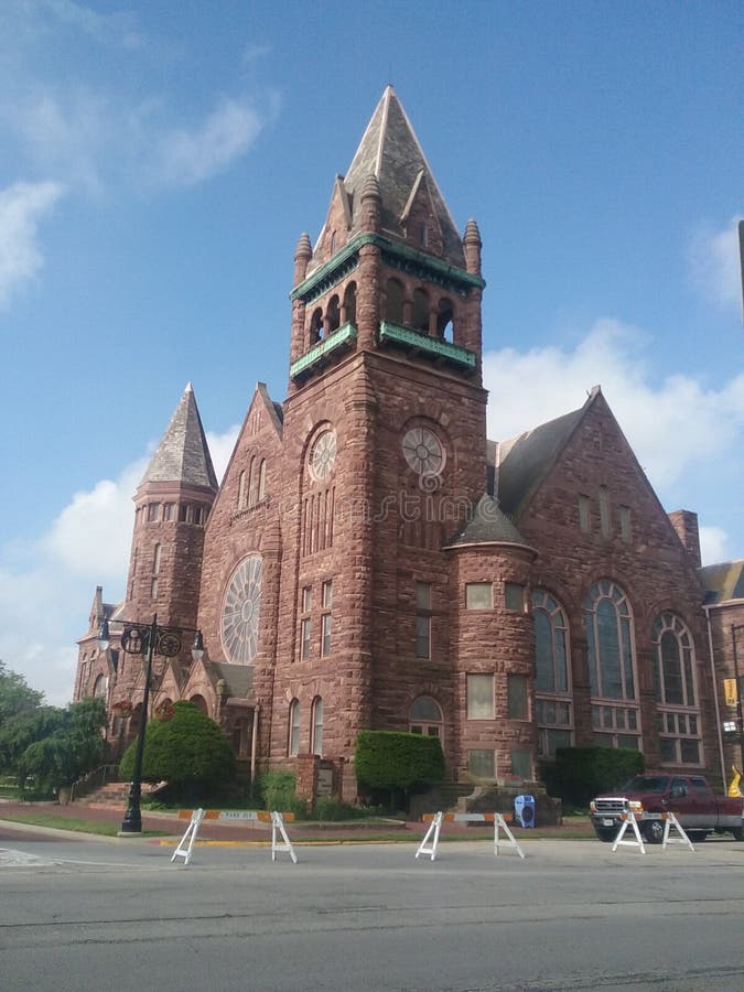 Historic Gothic Church on the Corner Stock Image - Image of gothic ...