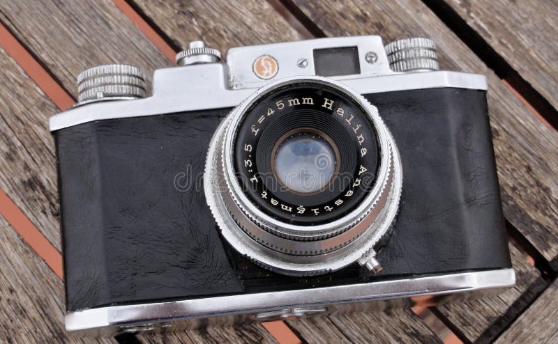 Historic Halina 35mm Film Camera from the 60`s Editorial Photography ...