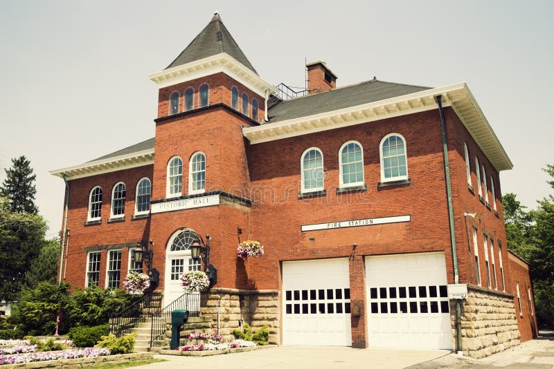 Historic Hall and Fire Station in Independence Stock Image - Image of ...