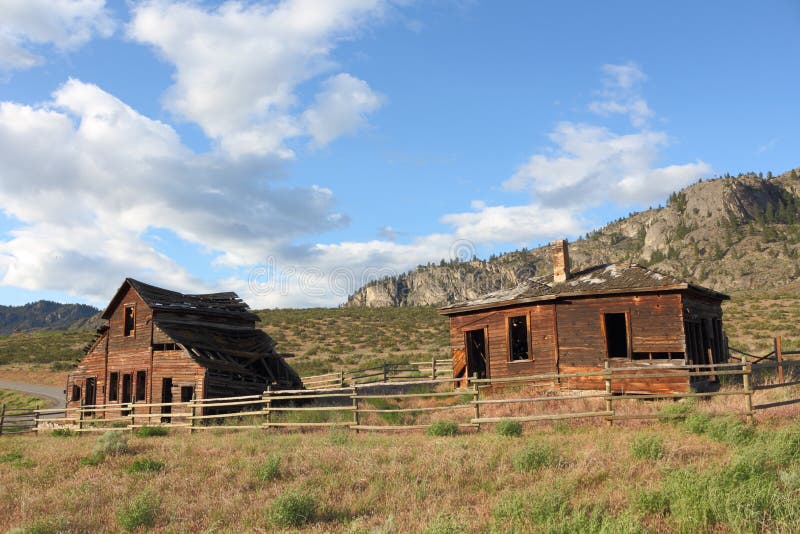 Historic Haynes Ranch Buildings, Osoyoos, BC. Stock Image - Image of ...