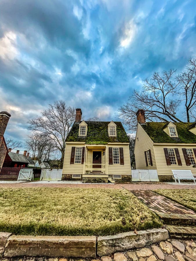 Historic Home in Colonial Williamsburg, VA in the Winter Editorial ...