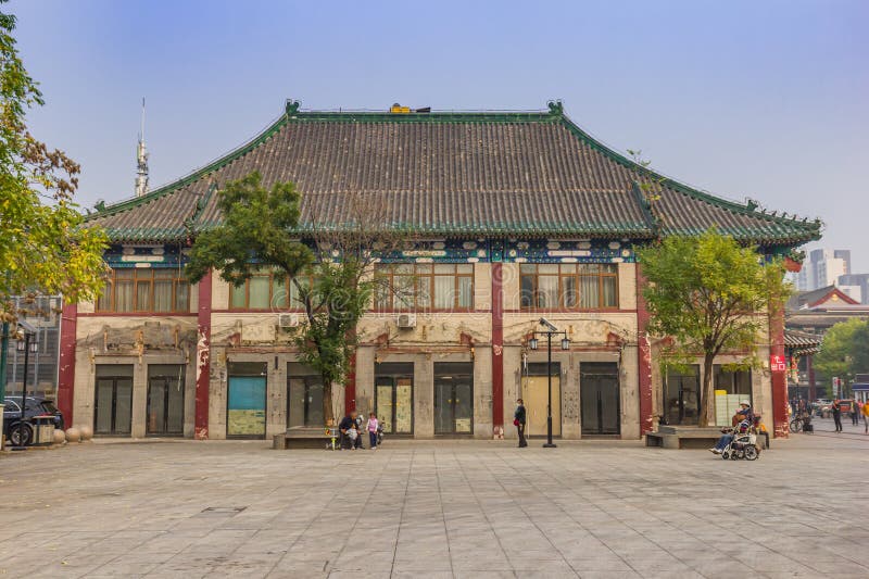 Historic House on the Drum Tower Square in Tianjin Editorial ...