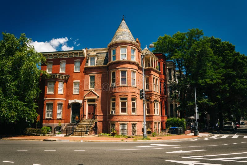 Historic Houses at Logan Circle, in Washington, DC. Stock Photo - Image ...