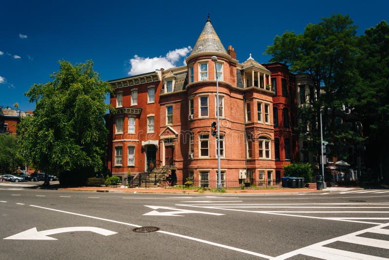 Historic Houses at Logan Circle, in Washington, DC. Stock Image - Image ...