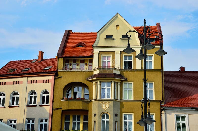 Historic Houses Stylishly Restored Stock Photo - Image of architecture ...
