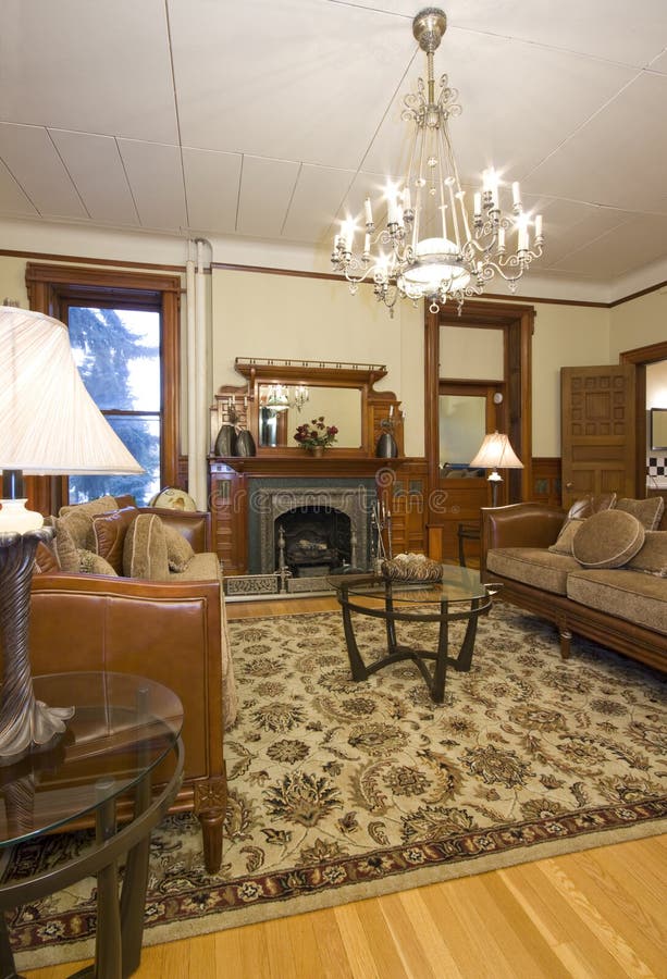 Historic Interior Livingroom Stock Photo - Image of house, vibrant ...
