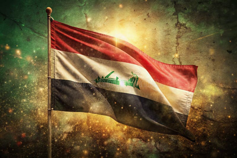 Historic Iraqi Flag in Motion a PatinaStyle Background Image for ...