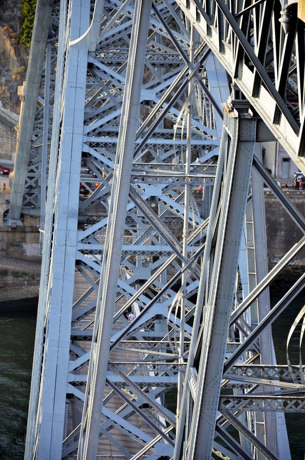 Historic iron bridge stock image. Image of portugal, strong - 78477207