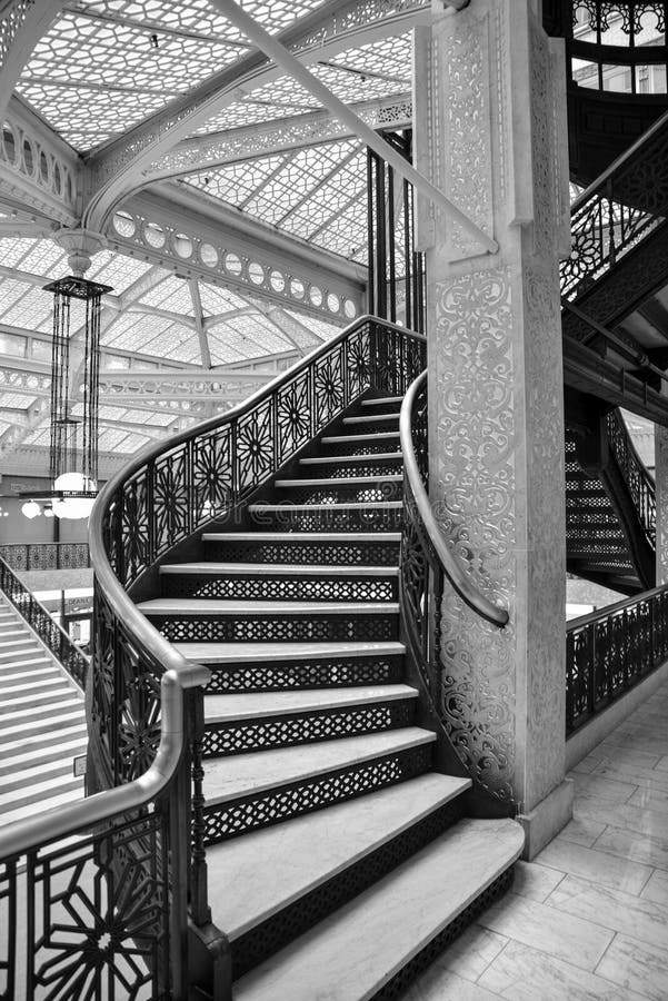 Historic Iron Staircase Steps Going Up Stock Image - Image of ...