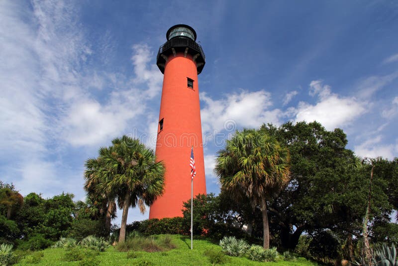 Historic Jupiter Inlet Lighthouse Stock Image - Image of historic ...