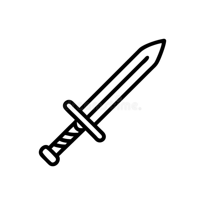 Historic Knight Sword Icon for Adventure Stock Vector - Illustration of ...