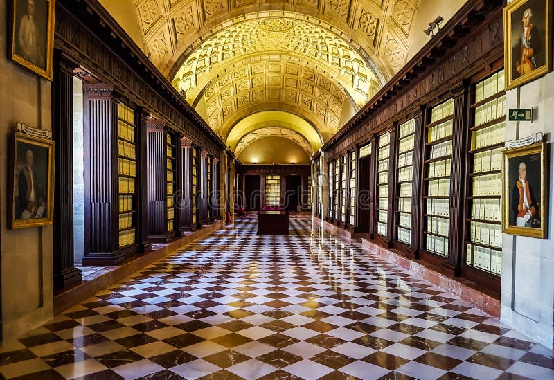 Inside General Archive of the Indies in Seville, Spain. Editorial Stock ...