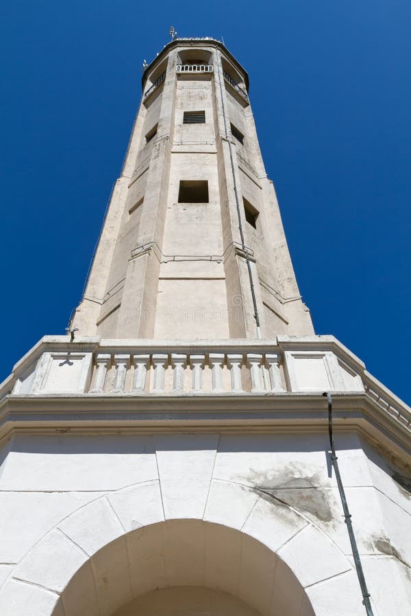 Historic Lighthouse in Italy Stock Photo - Image of fire, seafaring ...