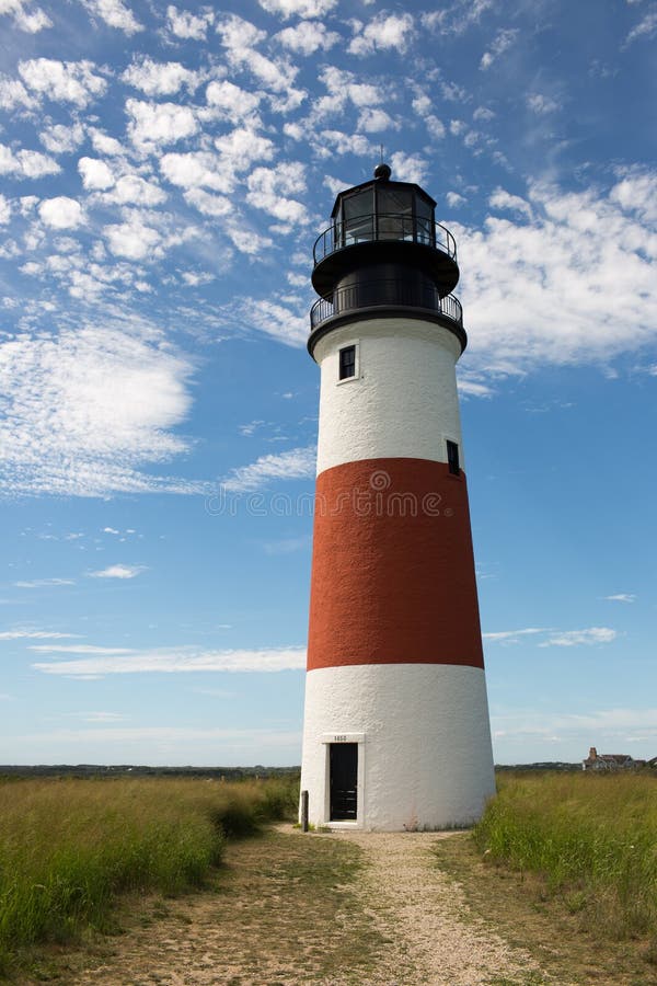 Historic lighthouse stock image. Image of summer, sign - 76106311