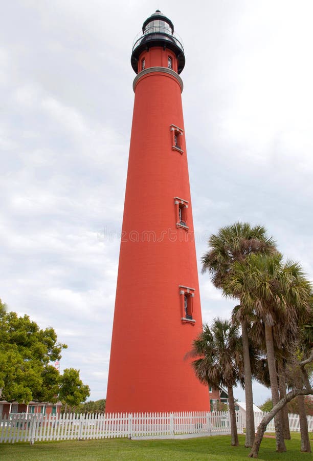 Historic Lighthouse on Ponce Inlet Stock Image - Image of tourism ...
