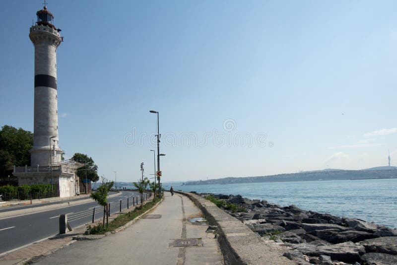 Istanbul, Bosphorus, Turkey: Ahirkapi Lighthouse. Stock Image - Image ...